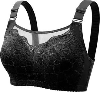 Generic liangp Soutien Gorge Ouverture Devant Push Up Soutien Gorge Allaitement Dentelle Coque Soutien Gorge Dos Nu Brassiere Femme sans Armature Fermeture De