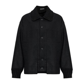 Yohji Yamamoto Wolljacke - - Jackets - Herren - Schwarzk - L