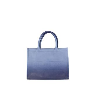 Dior Embossed Logo Calfskin Tote Bag - Blue
