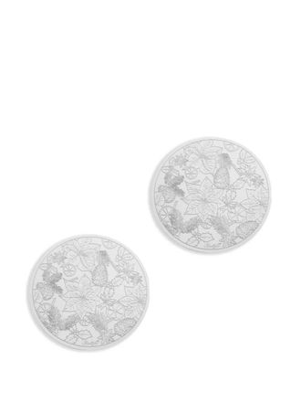 Christofle lot de deux sous-verres Bouquet Givré - Argent