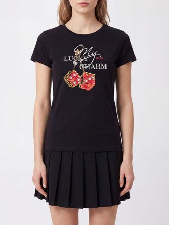 Liu Jo T-shirt ajust&eacute; en coton avec imprim&eacute; graphique et logo contrastant
