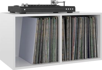 Generic LP-Aufbewahrungsbox, Freistehender Organizer mit Zwei F&auml;chern, Schallplatten-Organizer aus Holzwerkstoff f&uuml;r Wohnzimmer und Heimb&uuml;ro-Dekoration (Hochg