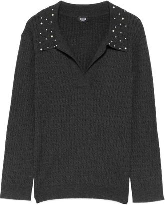 Marella Femme, Pulls, Gris, Taille: 44 FR V-neck Tricots