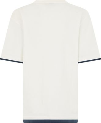 Fendi Contrast-Trimmed Cotton T-Shirt - Ivory
