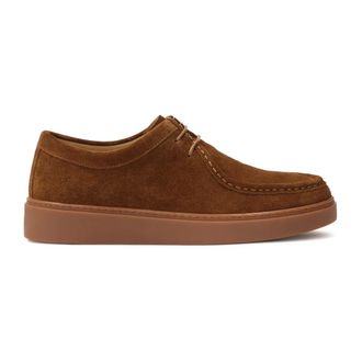 Kazar Homme, Chaussures, Brun, Taille: 42 EU Baskets marron en daim avec lacets courts