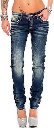 Cipo & Baxx Jeans pour Femmes WD256-bans Bleu W25/L32