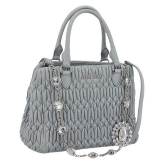 Miu Miu Sac bandouli&egrave;re Pre-owned - Femme - Pre-owned - Gris - Taille: ONE Size