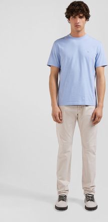 Eden Park T-shirt Manches Courtes En Coton Ciel Patch Dos Coupe Regular