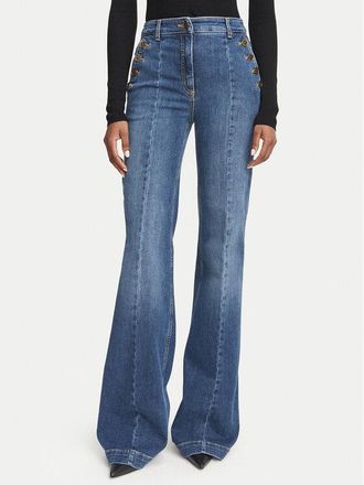Elisabetta Franchi Jeans PJ-12D-66E2-V520 Blau Palazzo Fit