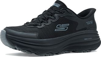 Skechers Max Cushioning Zirrus Damen-Sneaker, Schwarzer Textil-Synthetikbesatz, 40 EU