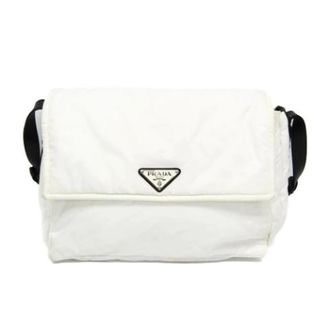 Prada unisex, Pre-owned, Blanc, Taille: ONE Size Pre-owned Re-Nylon Padded Shoulder Bag 1Bd256