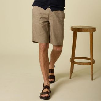 Bexley Kyras - Bermuda homme chevron kaki clair