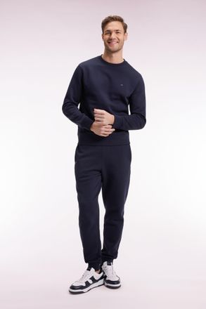 Eden Park Jogging En Molleton Gratt&eacute; Marine Coupe Droite
