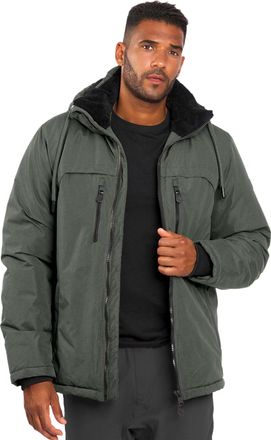 Alessandro Salvarini Herren Winter Jacke warm Winterjacke Teddyfell Kapuze AS-332 [AS-332-Anthrazit-Gr.XXL]