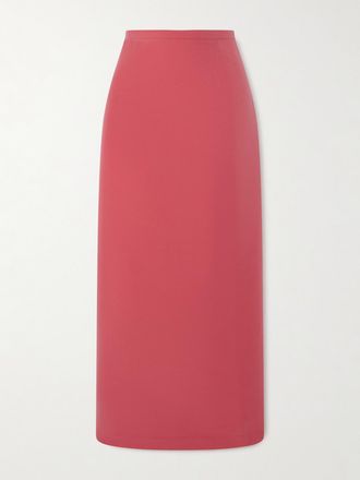 Bernadette Jupe Longue En Taffetas Norma - Rouge