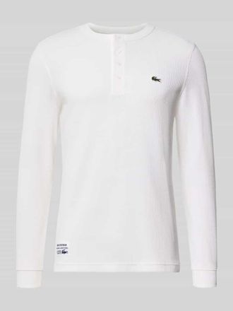 Lacoste Regular Fit Langarmshirt aus reiner Baumwolle