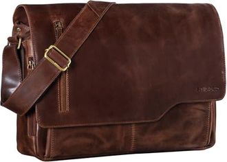 STILORD Marlon Sac en Cuir pour Hommes Travail Universit&eacute; Sac de Bureau Vintage Bandouli&egrave;re Sacoche dOrdinateur Portable 15,6 Pouces, Couleur:Lyon - Marron