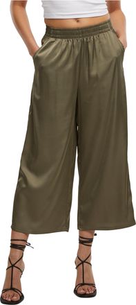 Urban Classics Damen Hose Ladies Satin Wide Leg Culotte, Weite Hose für Frauen, Damen Culotte aus Polyester-Satin, Größen XS - 5XL