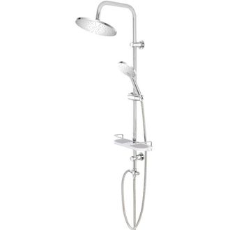 Feridras Chrom Duschs&auml;ule mit einfacher Handbrause Platinum