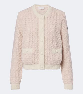 Moncler Cardigan en laine et alpaga m&eacute;lang&eacute;s