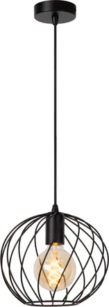Lucide DANZA - Pendelleuchten - Ø 25 cm - 1xE27 - Schwarz