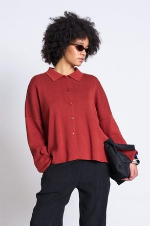 JAN 'N JUNE Damen vegan Cardigan Anjo Mittelrot