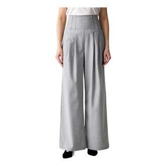 Karl Lagerfeld Pantalon Large Tailleur - Femme - Pantalons - Gris - Taille: 38 FR