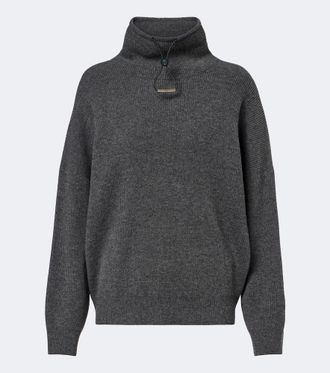 Brunello Cucinelli Pull en laine, soie et cachemire