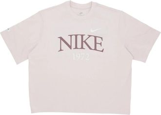 Nike Klassisches Boxy Tee Lt Orewood Braun - - Sport - Damen - Rosa - L