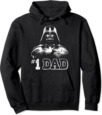 Star Wars Darth Vader Nummer 1 Papa in der Galaxie Portrait Pullover Hoodie