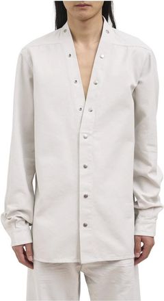 Rick Owens Homme, Chemises, Gris, Taille: M Larry Shirt