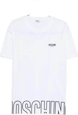 Moschino Homme, Tops, Blanc, Taille: M T-Chemises