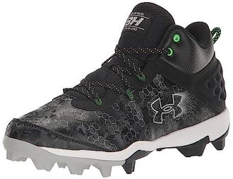 Under Armour Harper 8 Mid RM Chaussures de baseball pour homme, 001 Noir M&eacute;tallique Argent&eacute;, 43 EU