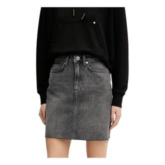 Karl Lagerfeld Jupe en jean imprim&eacute;e - Femme - Jupes - Gris - Taille: 36 FR