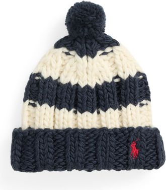 Ralph Lauren STRIPED WOOL POM-POM BEANIE