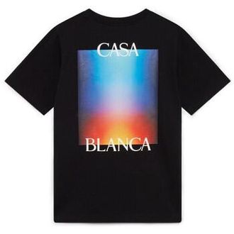 Casablanca GRADIENT STACKED LOGO TSHIRT BLACK