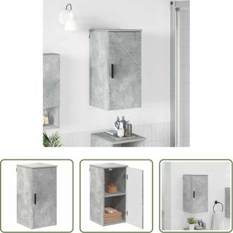vidaXL vidaXL Betonfarbe - Badezimmerschrank Wandmontiert Beton Grau 30 x 31,5 x 61 cm