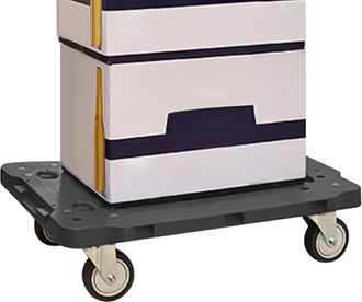 Generico Mehrzweckfahrzeug mit R&auml;dern, PP-, 41,9 x 27,9 cm, Wagen mit Flacher Plattform, industrieller Transporteur f&uuml;r Gewerbe, Lebensmittelgesch&auml;ft, Supermar