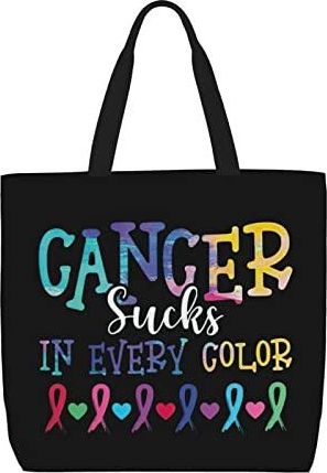 Generic Sac Fourre-Tout Lutter Contre Le Cancer Avec Les Rubans De Lutte Contre Le Cancer Sac De Shopping Pliable Avec Poign&eacute;es Sacs En Toile &Eacute;paule, Pour Sho
