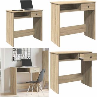 vidaXL Schreibtisch Sonoma-Eiche 80x40x75 cm Holzwerkstoff - Vidaxl