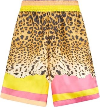 Roberto Cavalli Homme, Maillots de bain, Multicolore, Taille: L Pop Print Silk Bermuda Shorts