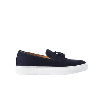 Scarosso Amedeo Blaue Wildleder Loafer - - Shoes - Herren - Blau - 43 1/2 EU