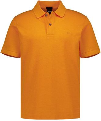 HUGO BOSS Herren Polo-Shirt orange Baumwoll-Piqu&eacute;