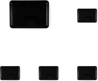 Excelsa Happy Hour Plateau rectangulaire 30 x 20 x H. 2 cm, m&eacute;lamine. (Lot de 5)