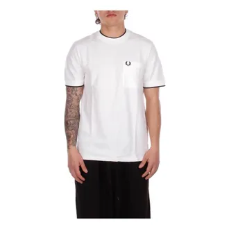 Fred Perry Herren, Oberteile, Wei&szlig;, LGr&ouml;&szlig;e