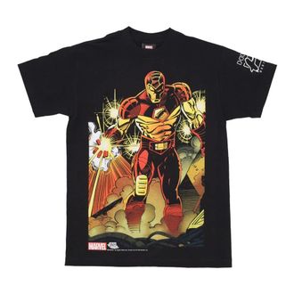 HUF Iron Man Tee Kurzarm T-shirt - - Tops - Herren - Schwarzk - S