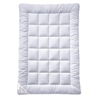 Billerbeck Bettdecke S20 UNO - Ganzjahresdecke - 155 x 220 cm - AIRFILL - Hohlfaser-F&uuml;llung, Baumwollbezug mit Aloe-Vera-Veredelung, Wei&szlig;