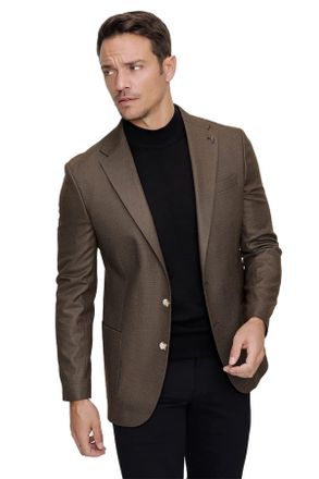Le jardin du Lin Mens TRMRVN100432 Business Casual Blazer, Braun, 58