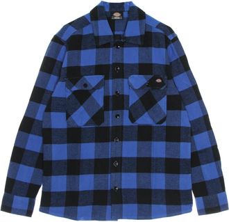 Dickies Blaues Flanellhemd mit Langen &Auml;rmeln - - Shirts - Herren - Blau - S