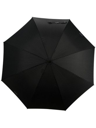Moschino parapluie &agrave; rayures - Noir